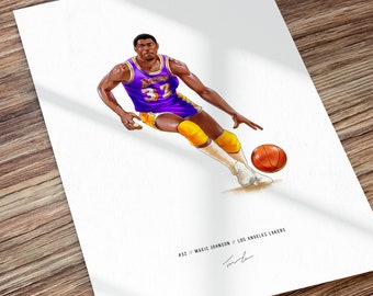 Basketball Legend MAGIC JOHNSON Glossy 8x10 or 11x14 Photo Los Angeles ...