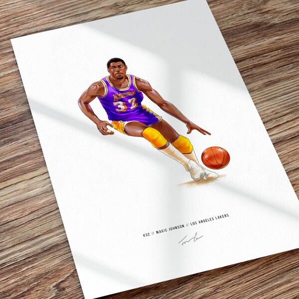 Magic Johnson Poster - Etsy