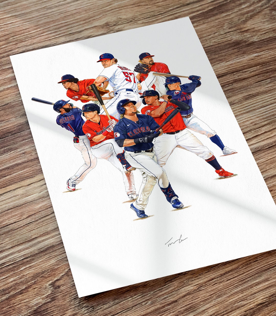 Cleveland Guardians Team Collage Poster MLB Baseball Wall Art - Etsy