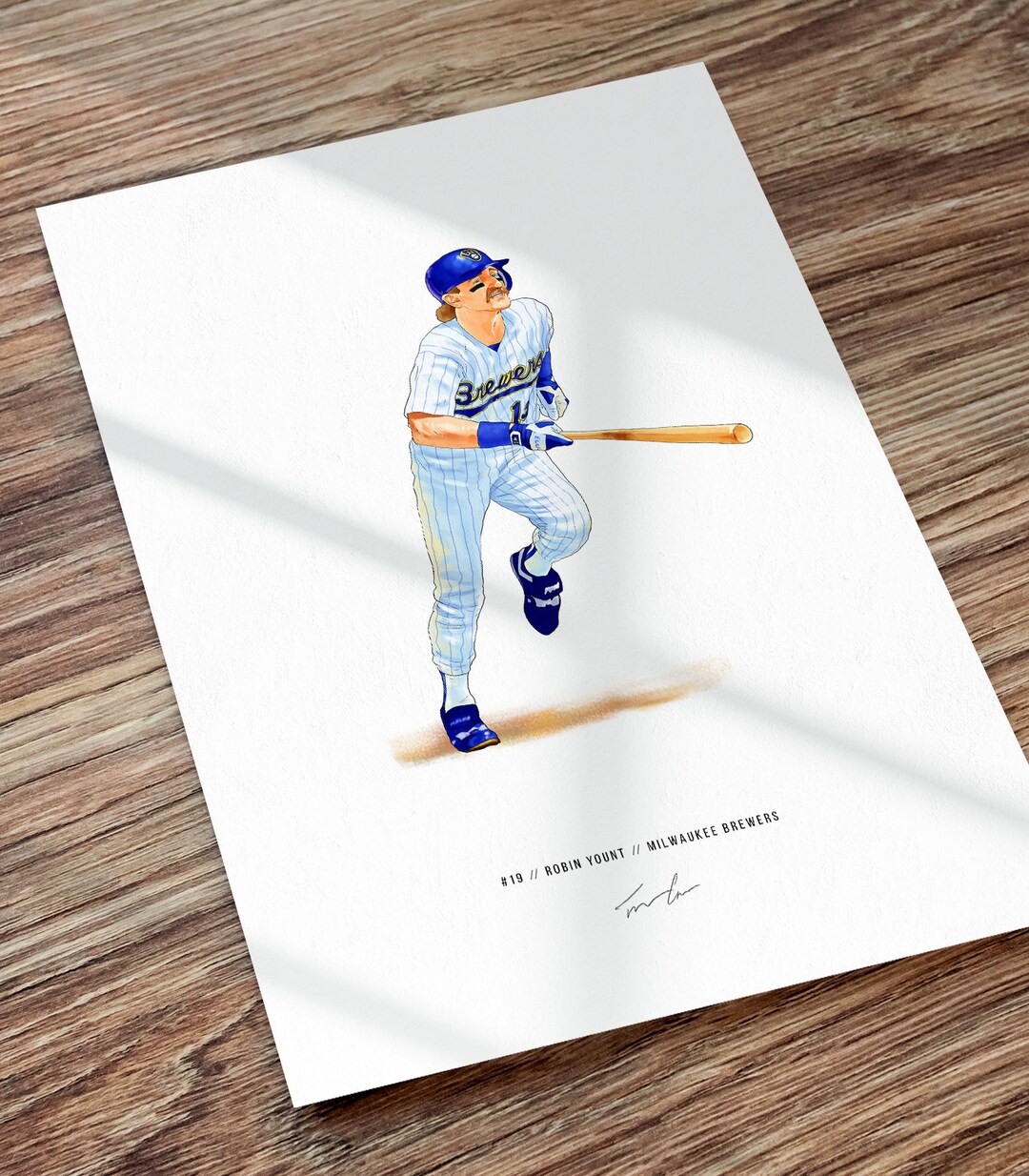 Robin Yount Poster Milwaukee Brewers MLB Baseball Wall Art Print - Etsy