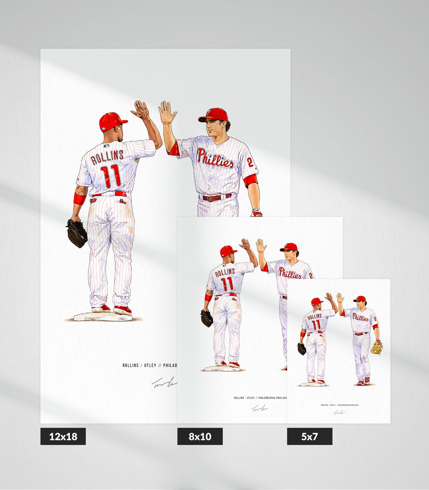 Chase Utley Jimmy Rollins 2008 Philadelphia Phillies Poster - Etsy