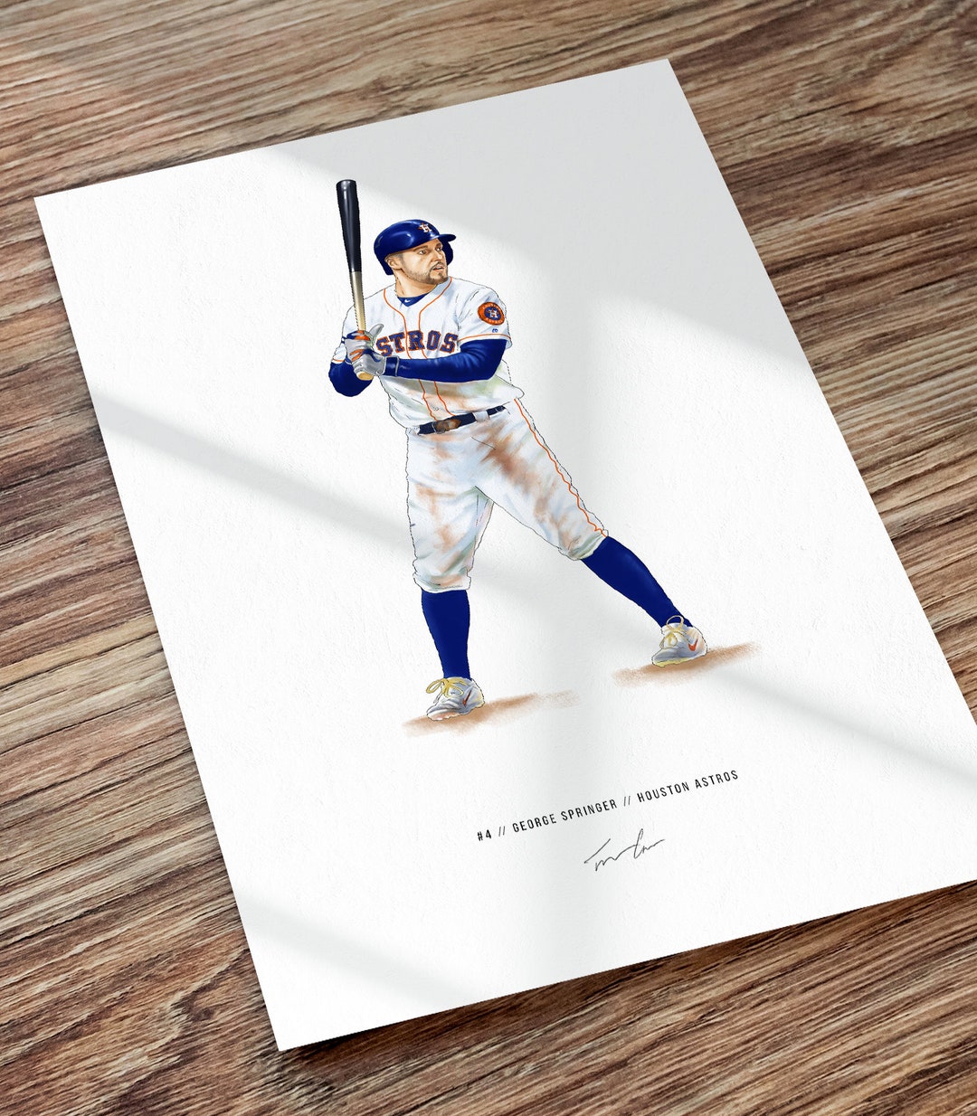 George Springer Poster Houston Astros MLB Baseball Art Print - Etsy