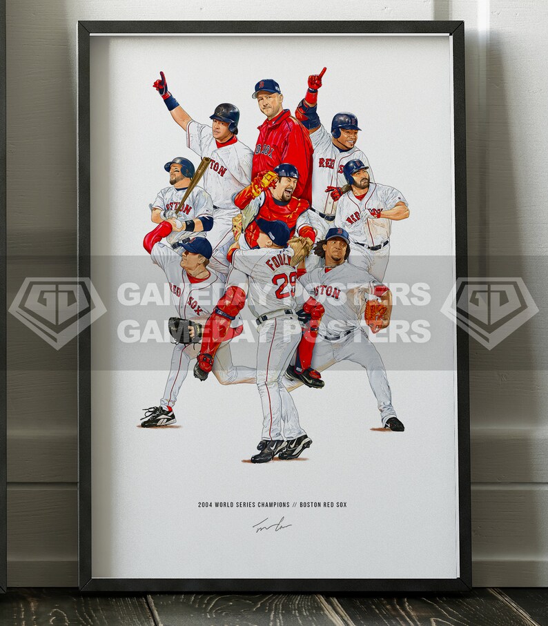 2004 Boston Red Sox World Series Poster MLB Baseball Wall Art - Etsy