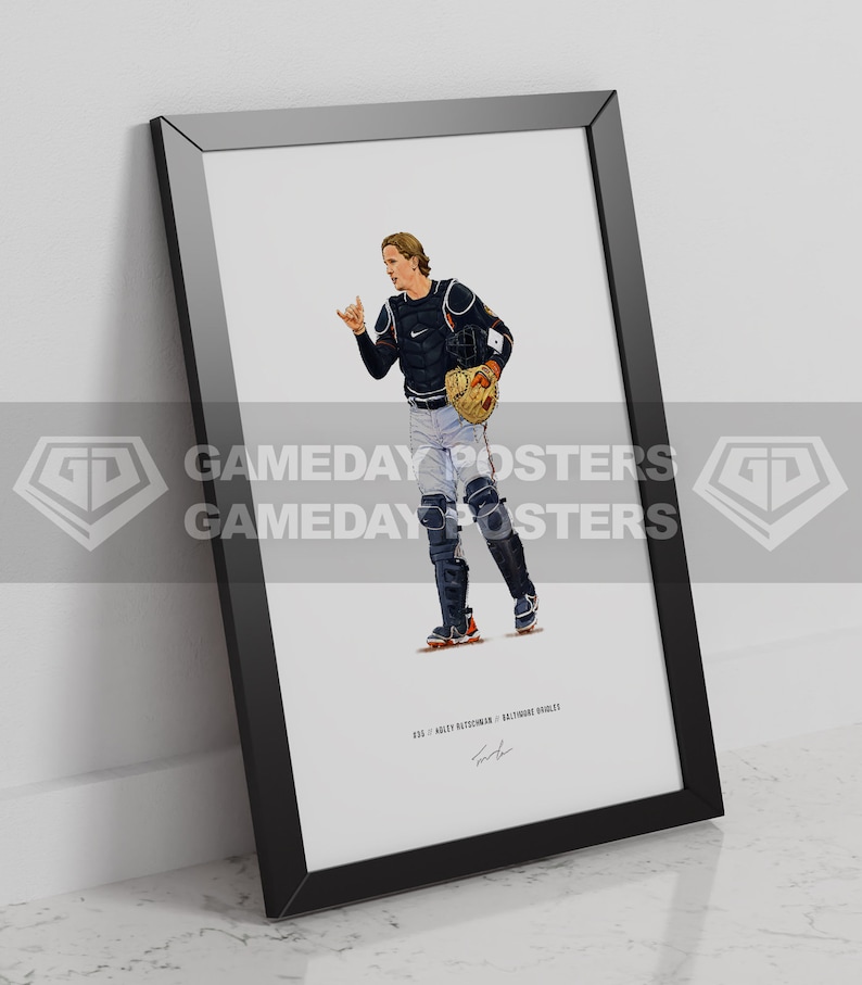 Adley Rutschman Poster Baltimore Orioles MLB Baseball Wall Art - Etsy