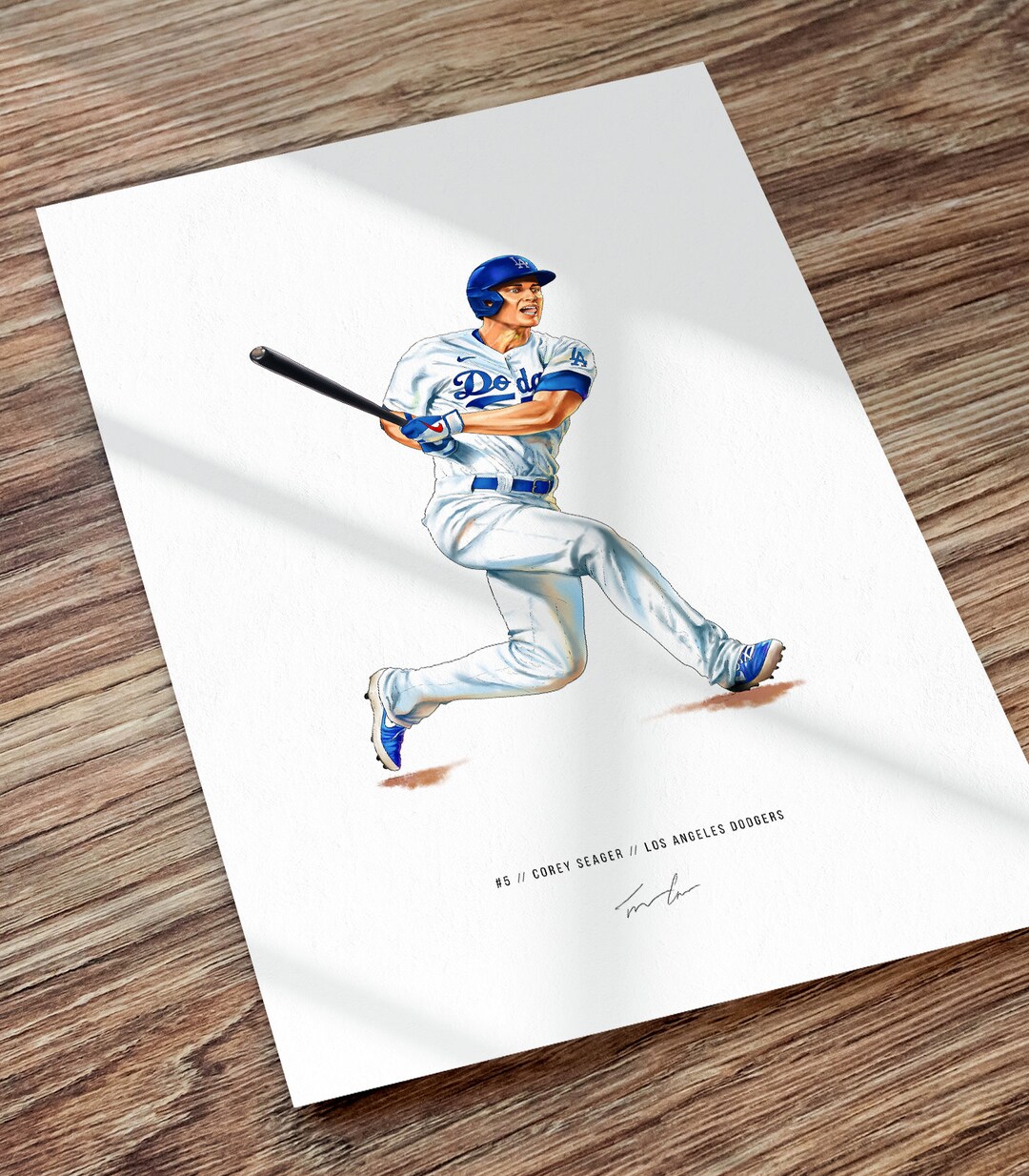 Corey Seager Poster Los Angeles Dodgers MLB Baseball Art Print - Etsy