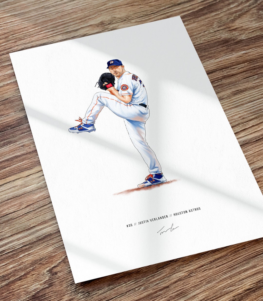 Justin Verlander Poster Houston Astros MLB Baseball Art Print - Etsy