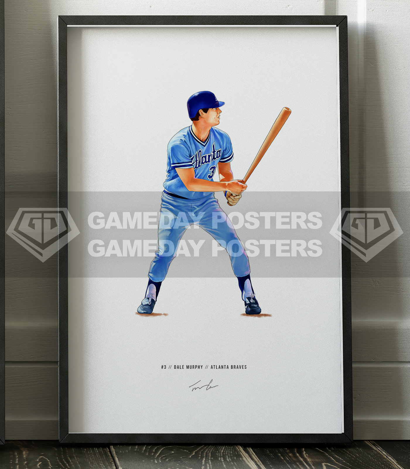 Dale Murphy Poster Atlanta Braves MLB Baseball Wall Art Print - Etsy