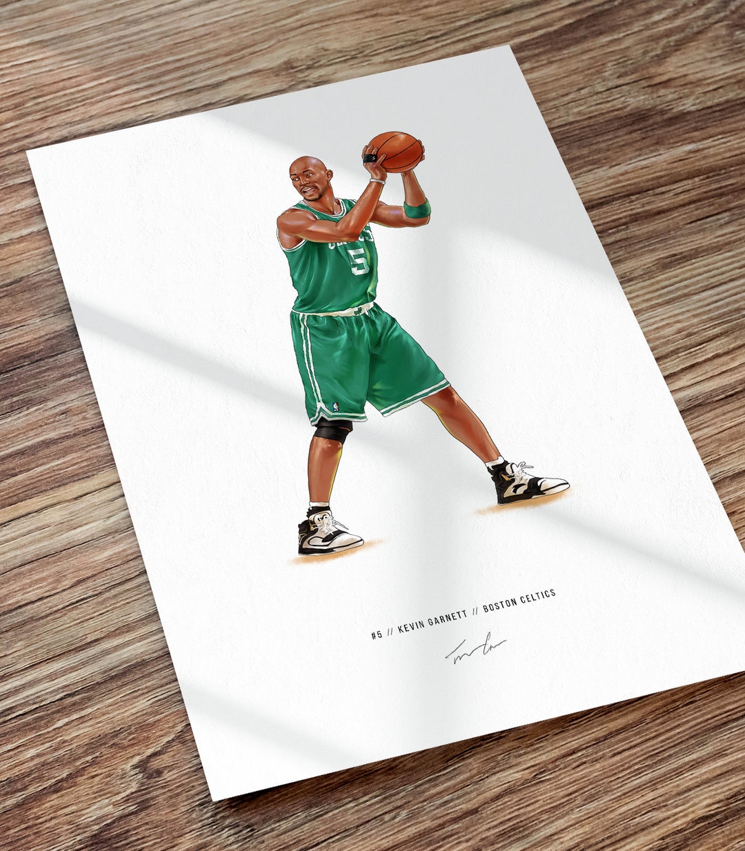 Kevin Garnett Poster Boston Celtics NBA Basketball Art Print - Etsy