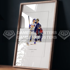 Corey Seager World Series Home Run V2 Poster Texas Rangers Baseball Art ...