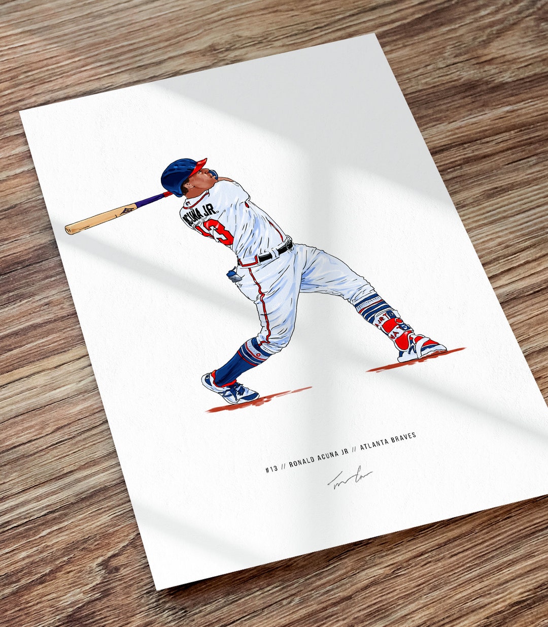 Ronald Acuna Jr V1 Poster Atlanta Braves MLB Baseball Wall Art Print - Etsy