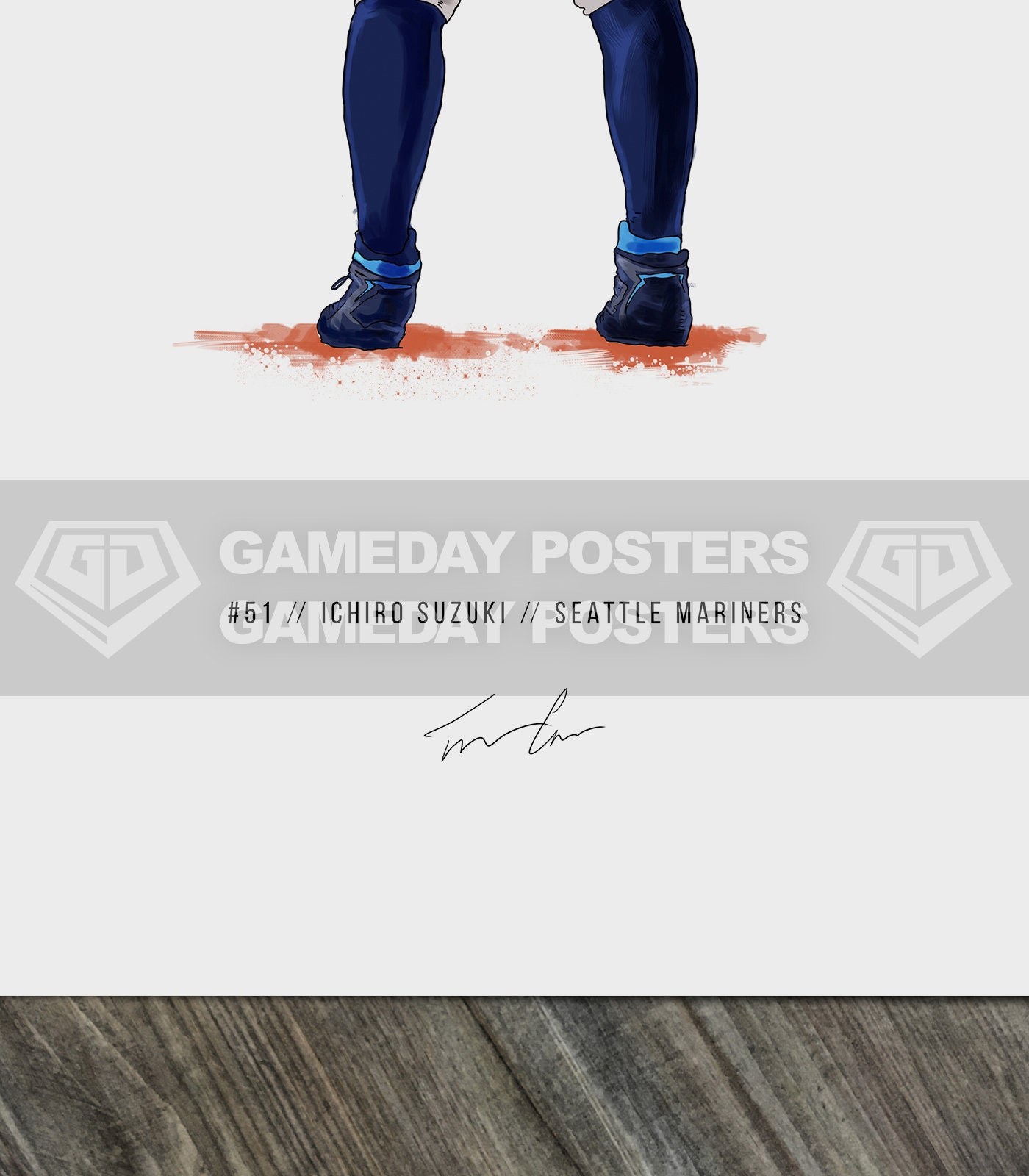 Ichiro Suzuki V1 Poster Seattle Mariners MLB Baseball Wall Art - Etsy