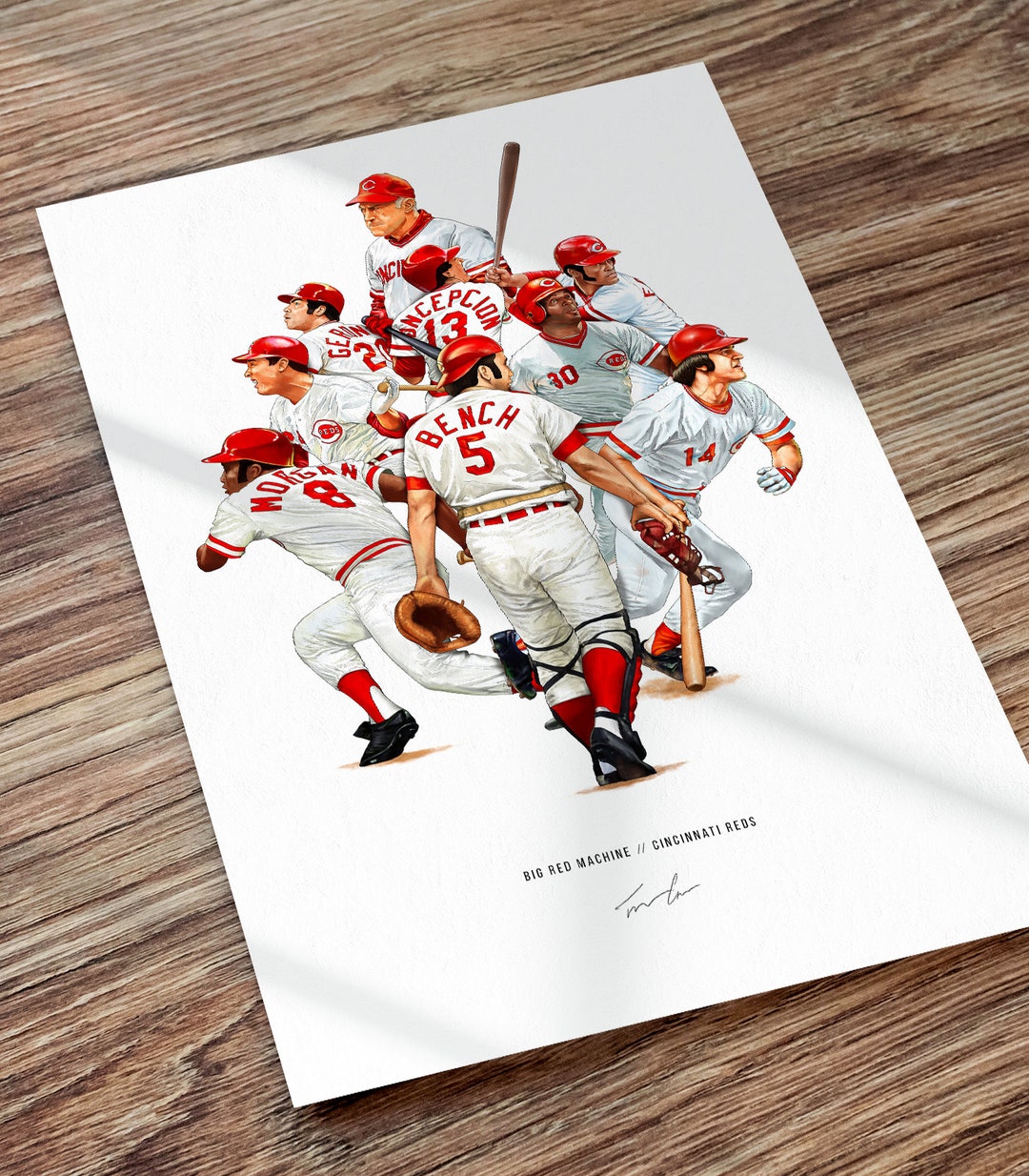Cincinnati Reds Big Red Machine Poster MLB Baseball Wall Art Print - Etsy
