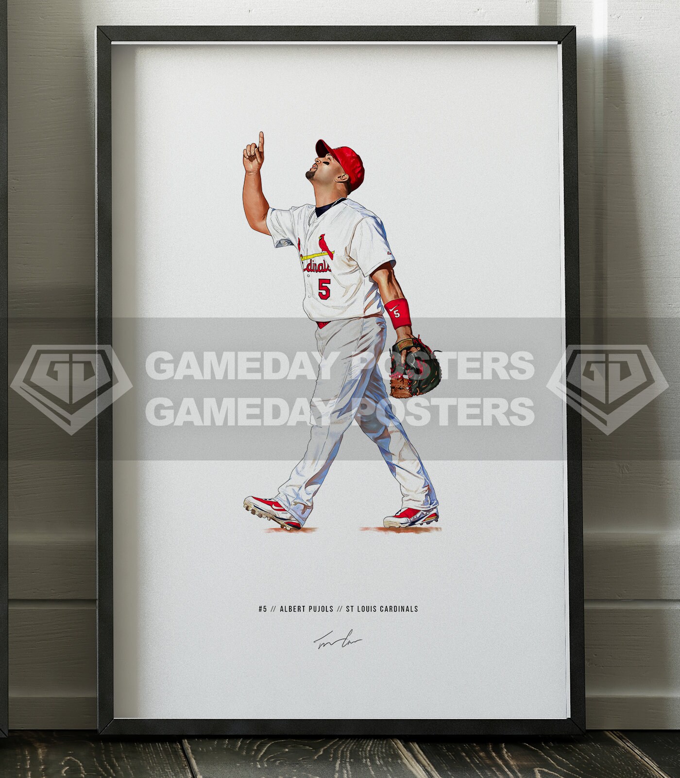 Albert Pujols V2 Poster St Louis Cardinals MLB Baseball Wall Art Print ...