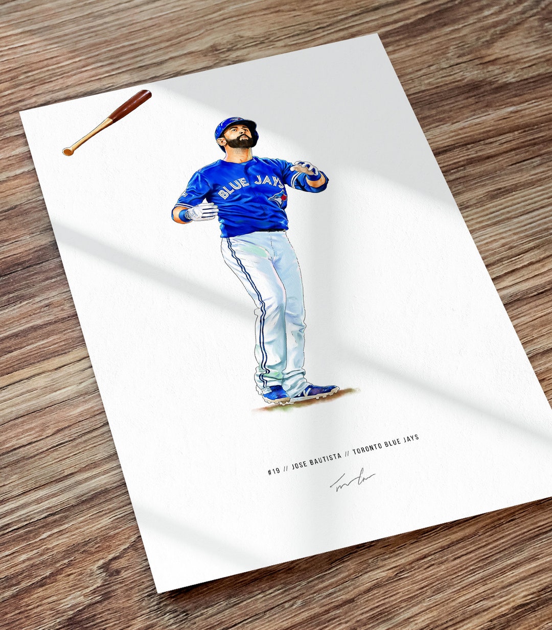 Jose Bautista Bat Flip Poster Toronto Blue Jays MLB Baseball Wall Art Print - Etsy