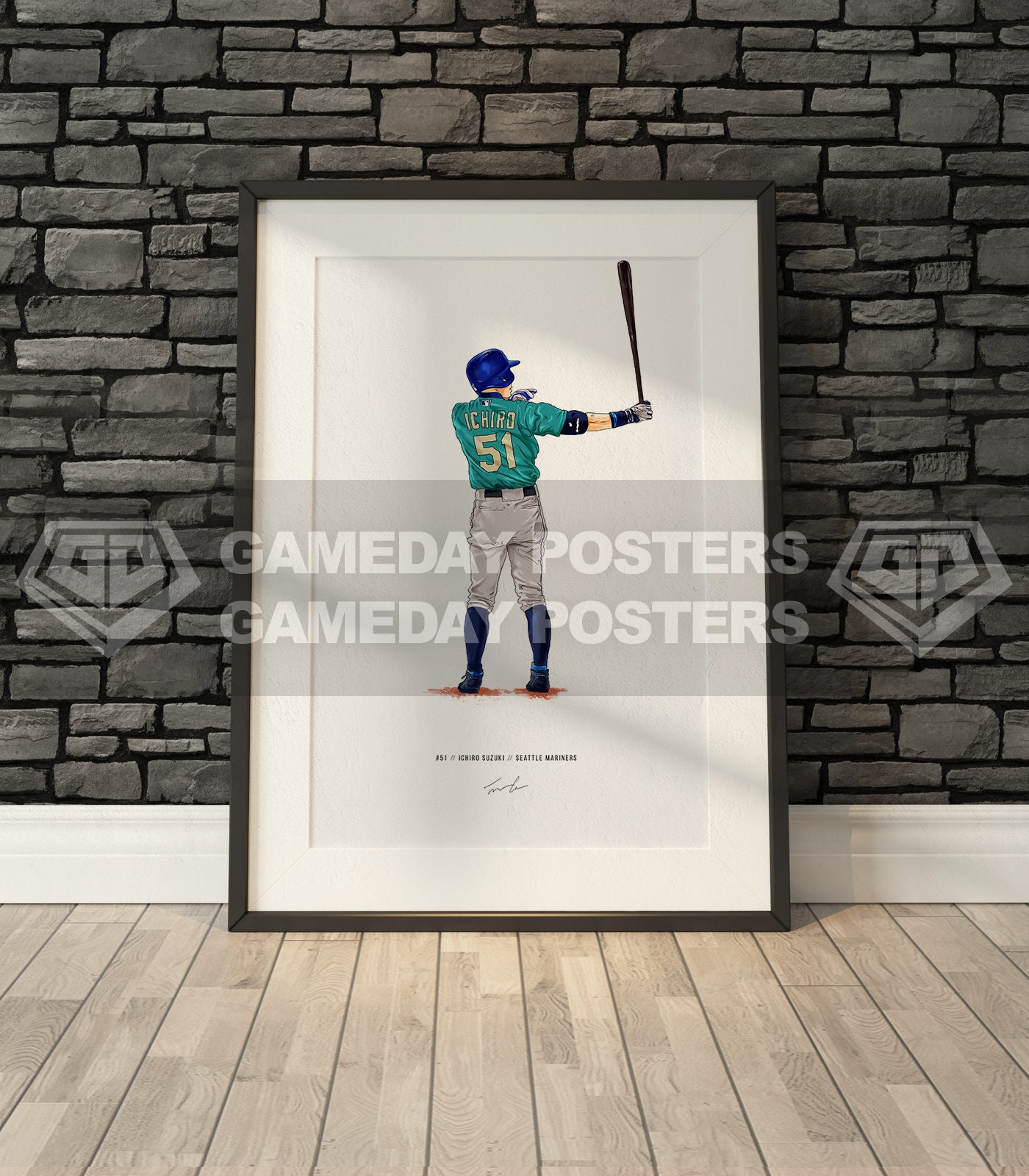 Ichiro Suzuki V1 Poster Seattle Mariners MLB Baseball Wall Art - Etsy
