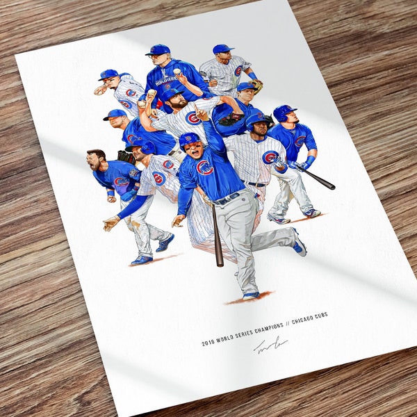 Chicago Cubs Print - Etsy