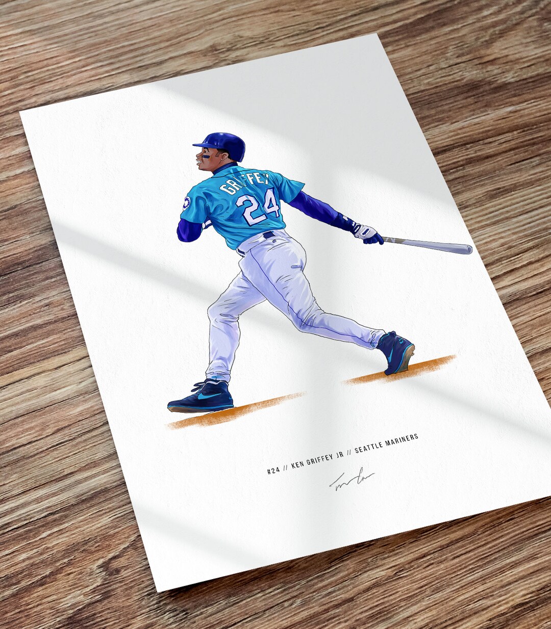 Ken Griffey Jr Poster Seattle Mariners MLB Baseball Wall Art - Etsy