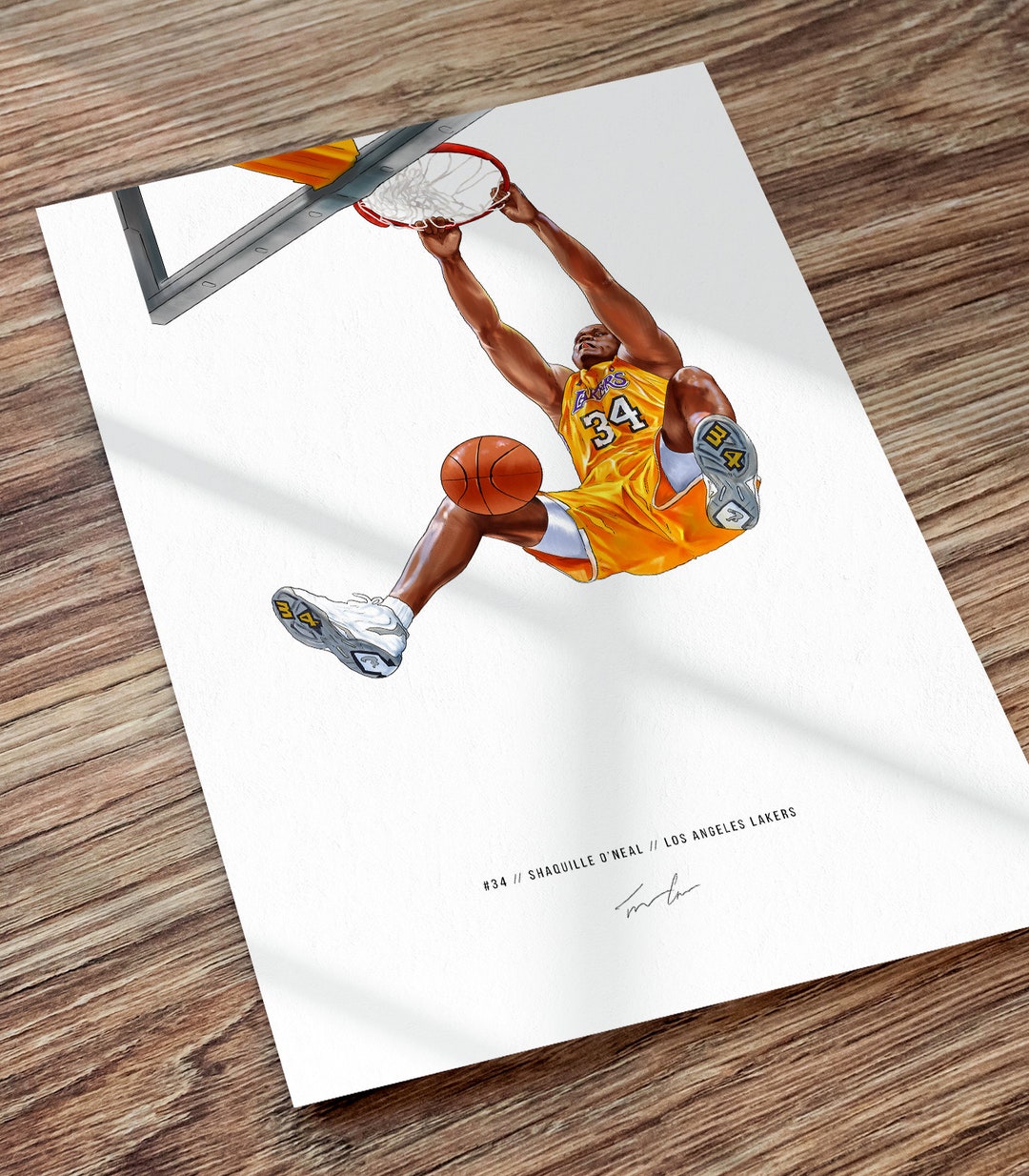 Shaquille Shaq O'neal Poster Los Angeles Lakers NBA - Etsy
