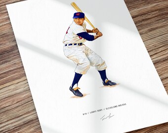 African American Larry Doby BASEBALL PLAYER Cleveland Indians ...