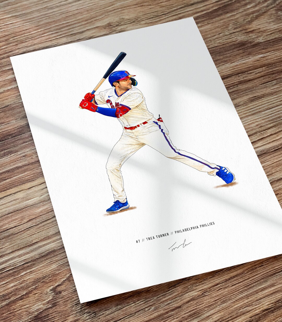 Trea Turner Poster Philadelphia Phillies MLB Baseball Wall Art Print - Etsy