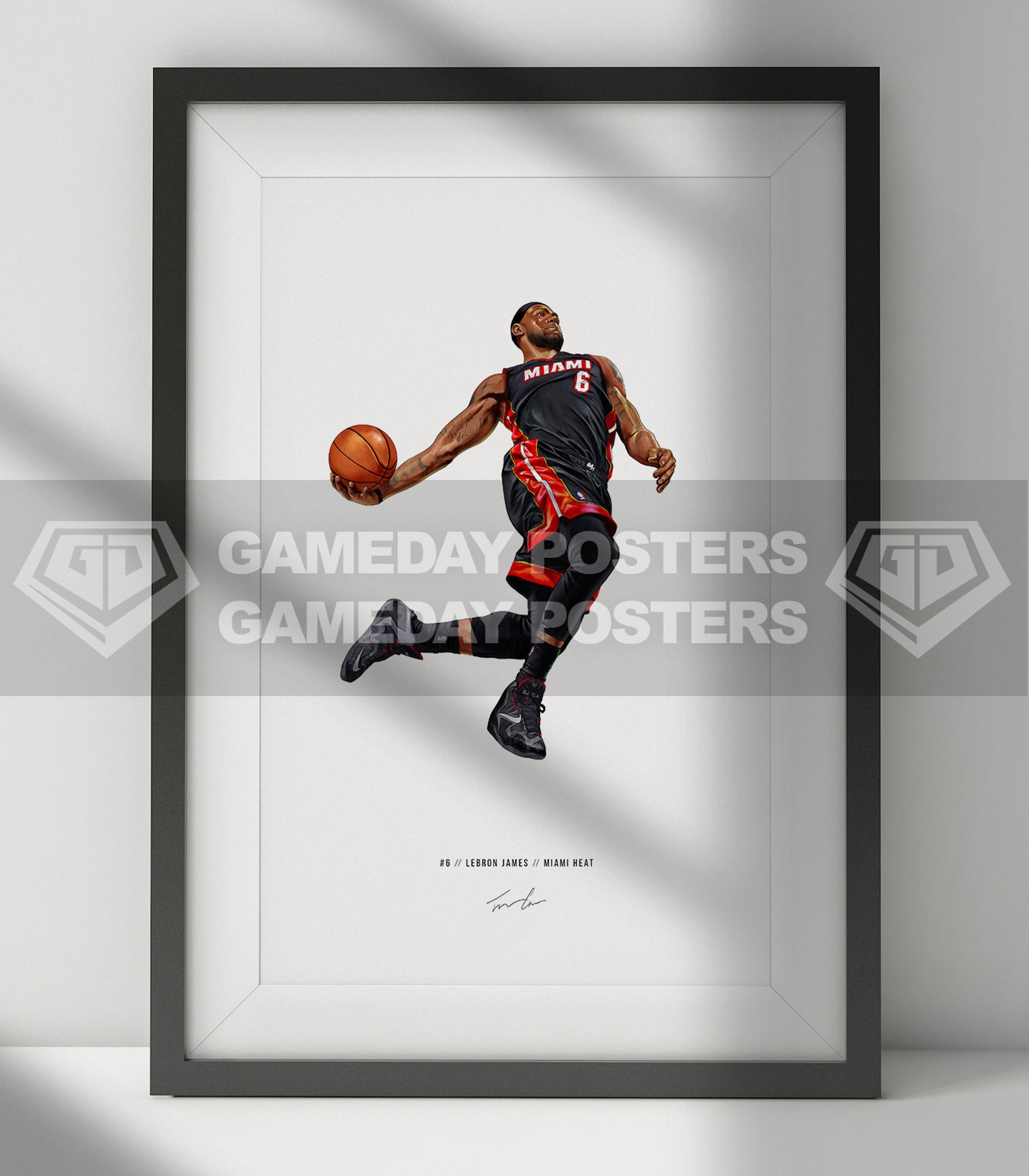 Lebron James Poster Miami Heat NBA Basketball Art Print - Etsy