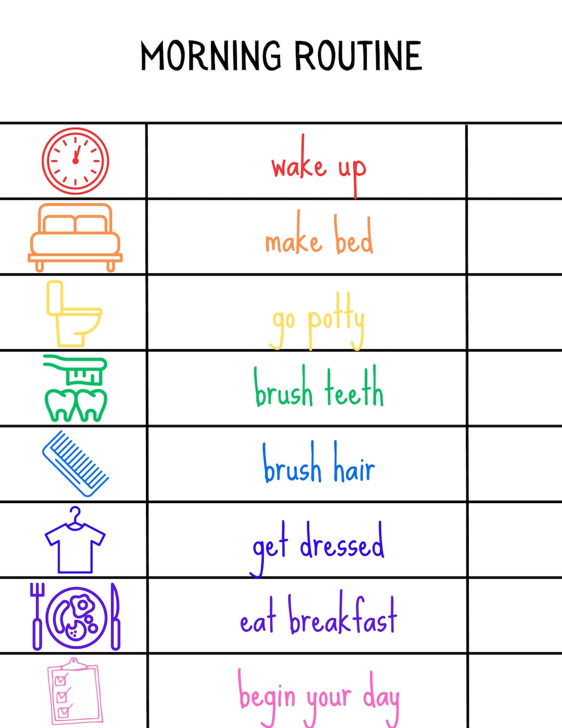 Check List, Routine Chart Kids, Routine Checklist, Kid Routine Chart ...