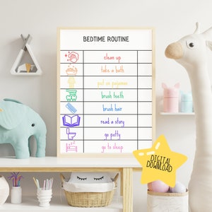 Kids Checklist Printable, Editable Daily Routine, To-do-chart, Toddler ...