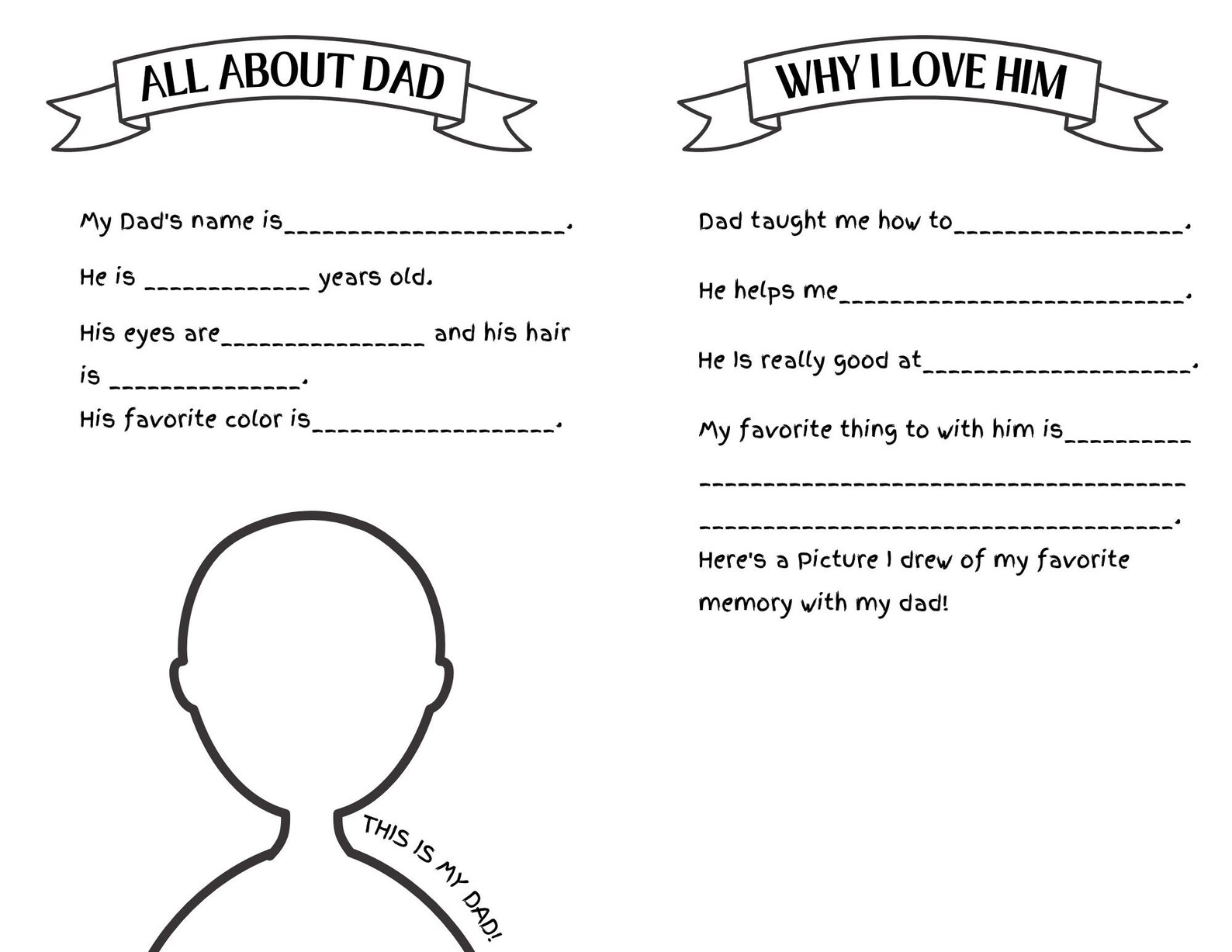 Father's Day Card, I Love Dad, All About Dad, Dad is the Best, Best Dad ...