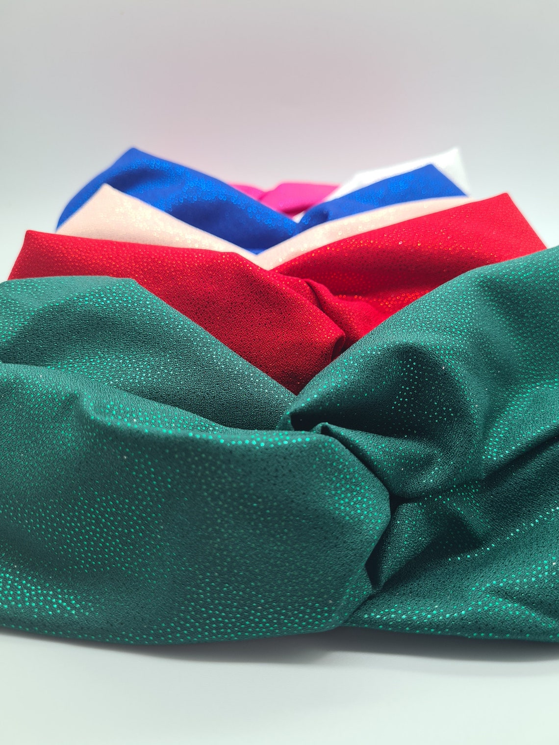 Green Shiny Headband, Green Sparkle Turban, Green With Glitter Hair ...