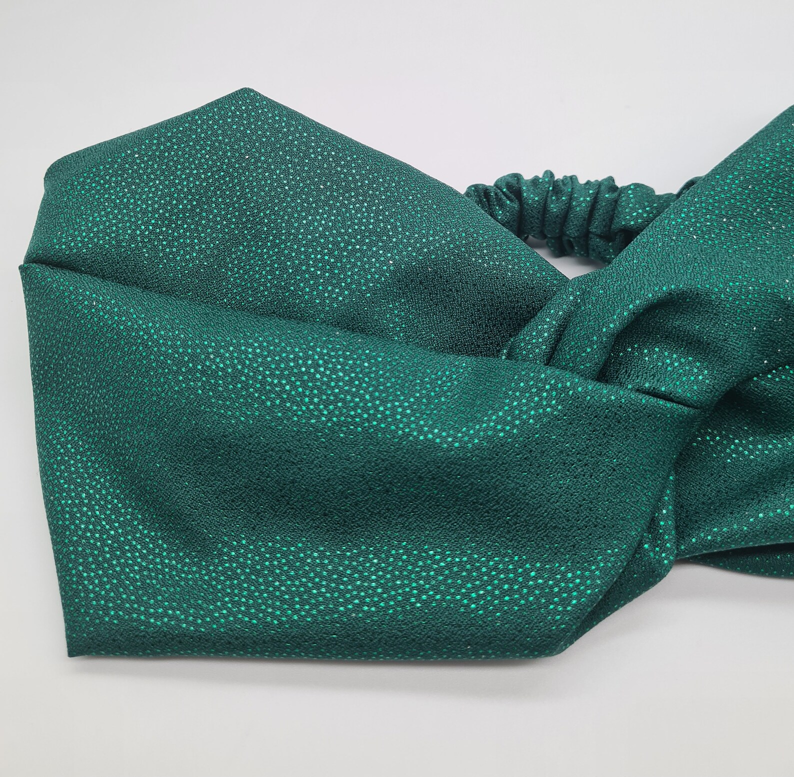 Green Shiny Headband, Green Sparkle Turban, Green With Glitter Hair ...