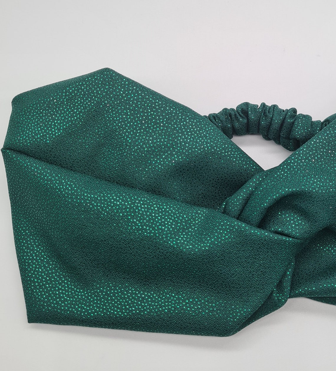 Green Shiny Headband, Green Sparkle Turban, Green With Glitter Hair ...