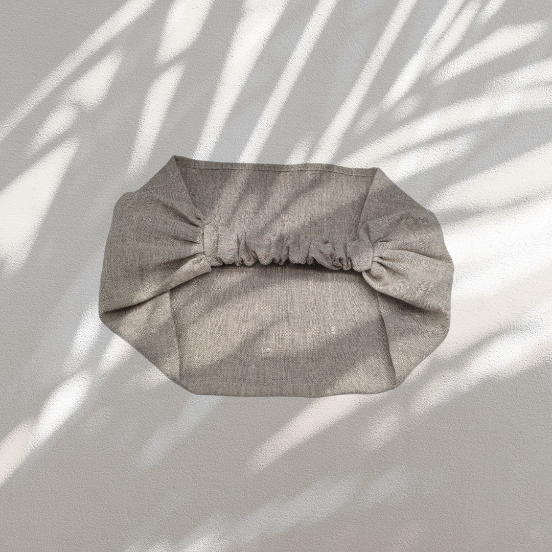 Linen Men Head Scarf With Elastic, Natural Linen Wide Men Head Scarves ...