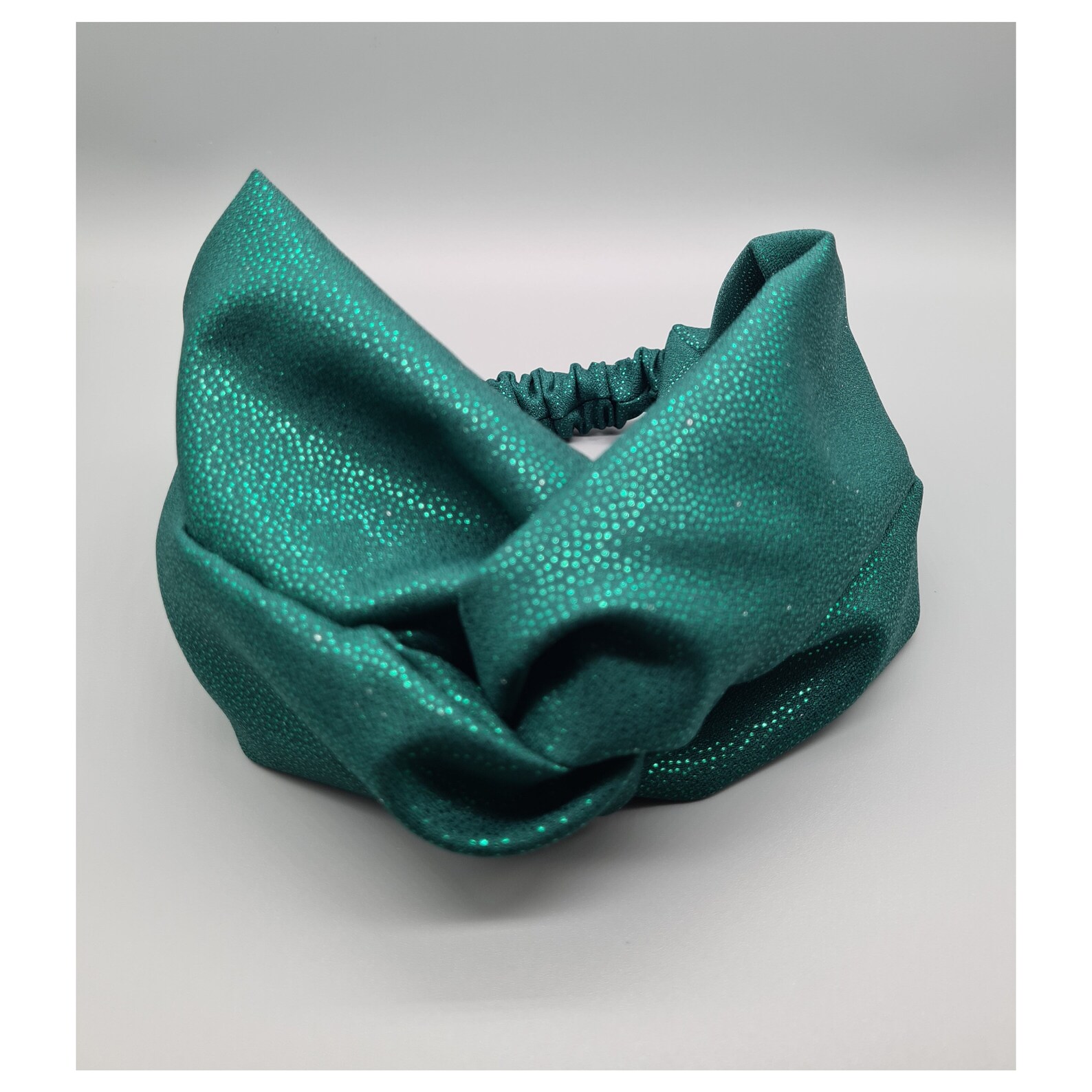 Green Shiny Headband, Green Sparkle Turban, Green With Glitter Hair ...