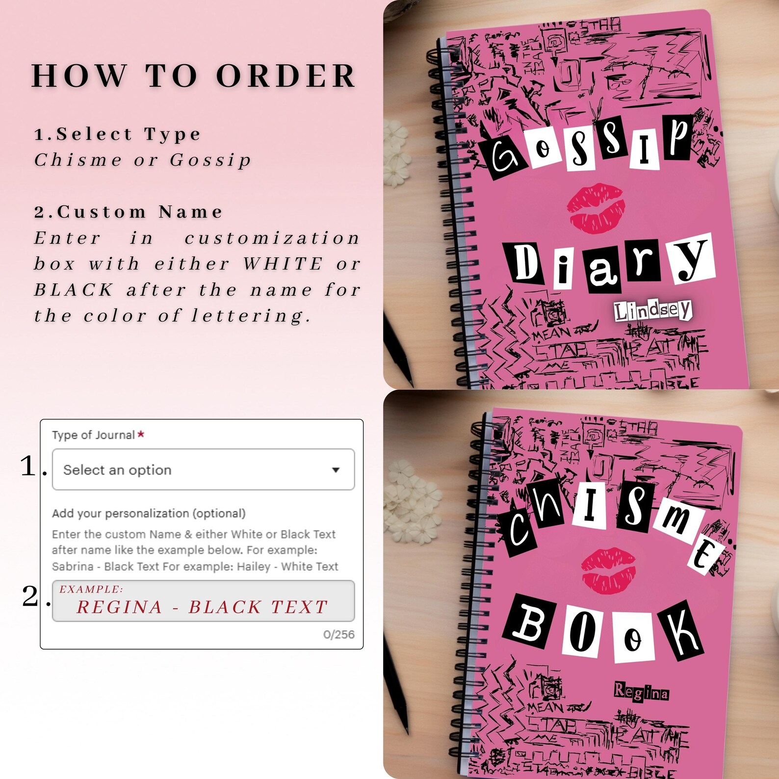 Teenage Girl Gift Mean Girls Journal Burn Book Present Personalized ...