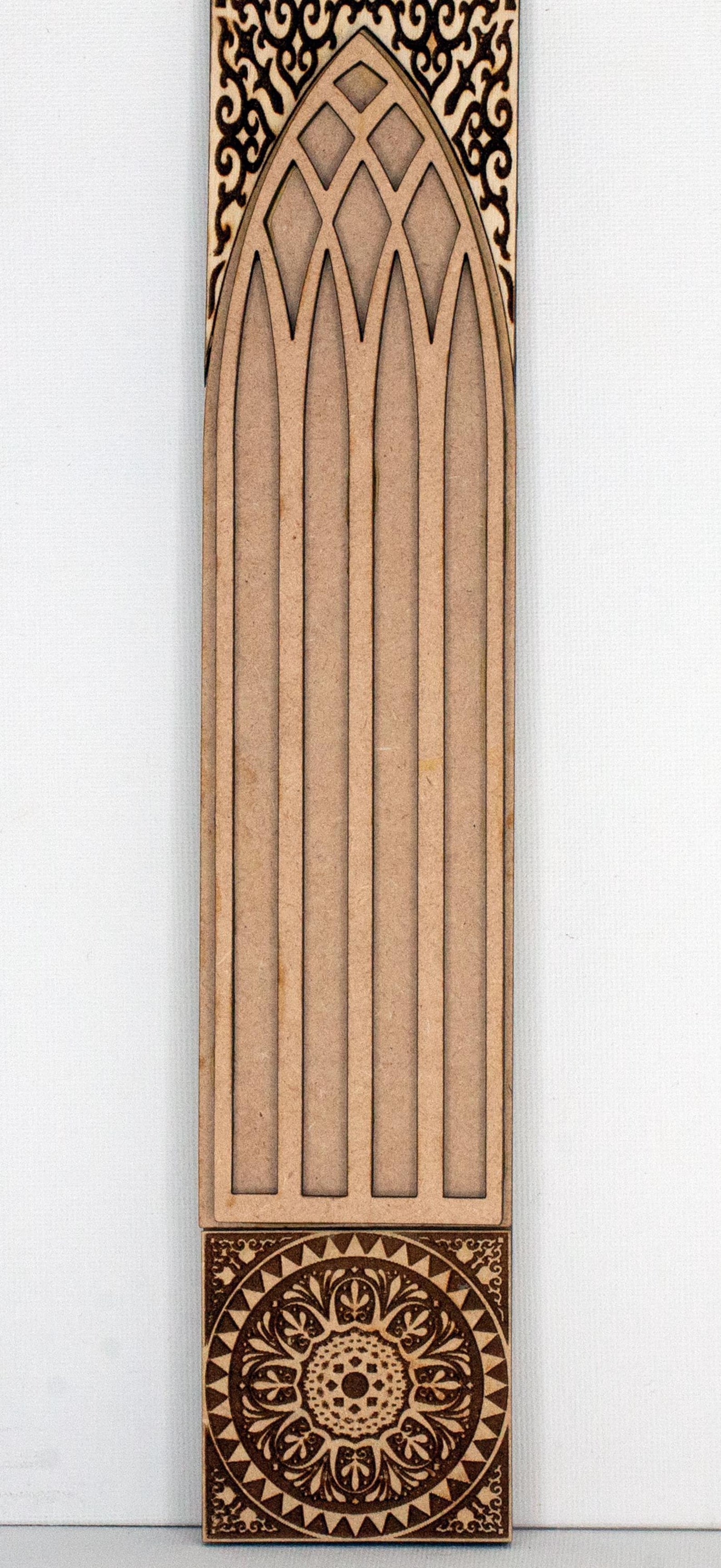 Elaborate Gothic Style Tall Engraved Wall Panel - 1:12 Scale ...