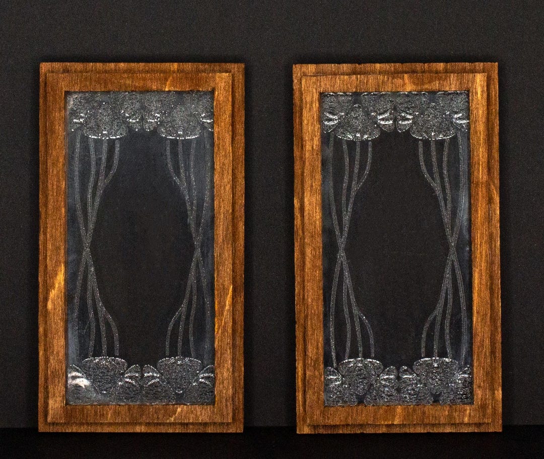 Art Nouveau Style Windows - Set of Two - Unfinished Kit - Etsy