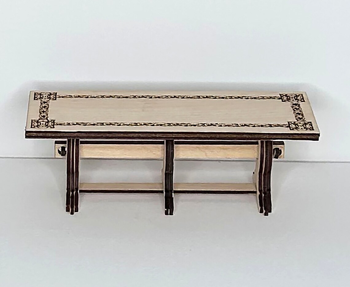 Miniature Medieval Gothic Style Large Dining Table - 1 12 or 1 24 Scale ...