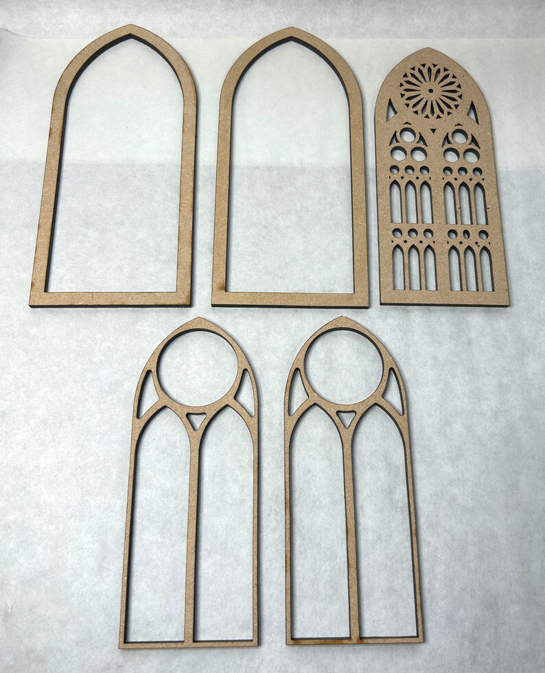 Miniature Gothic Style Arched Tracery Window - Style 'C' - 1-6, 1-12 ...