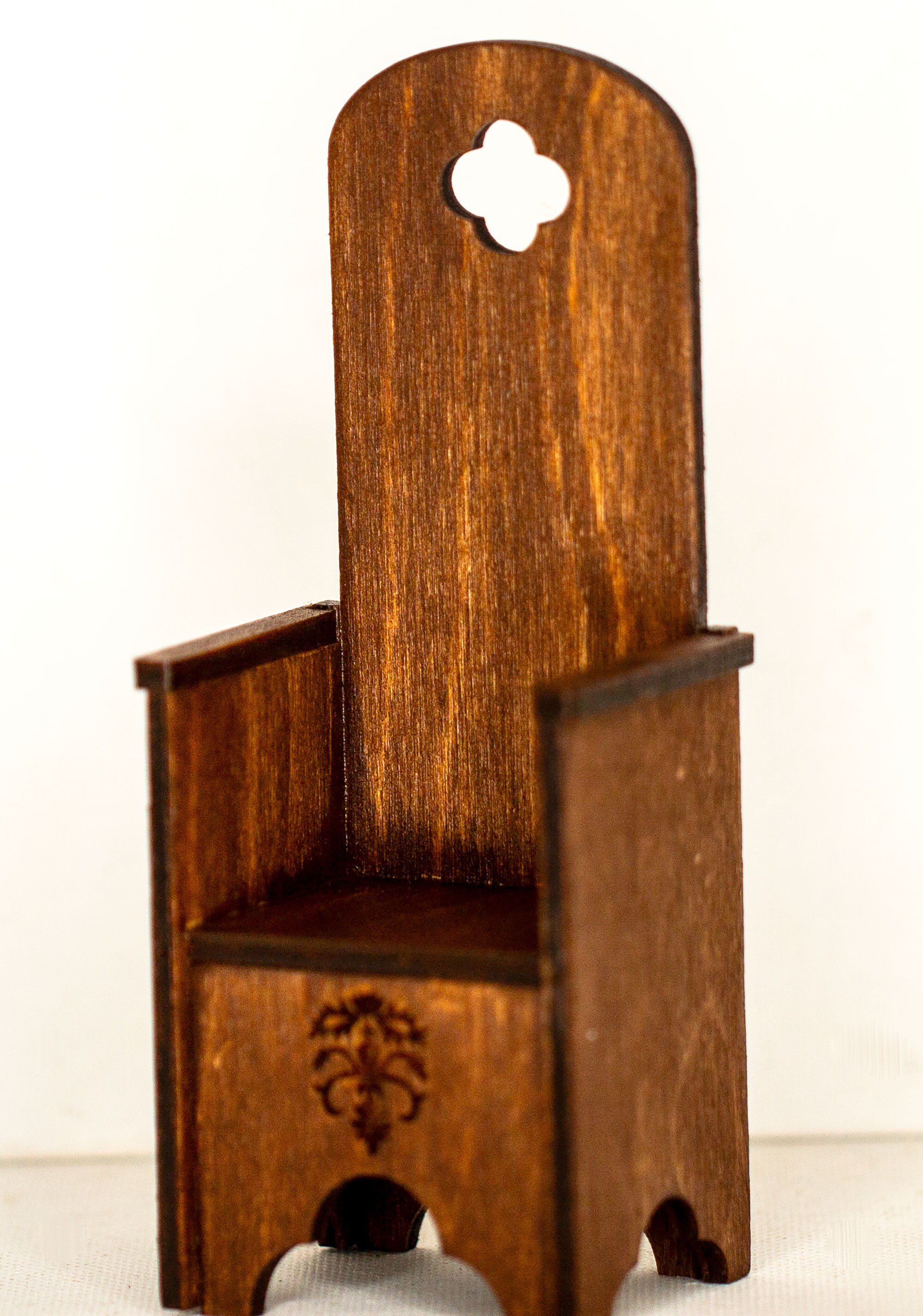 Miniature Medieval Gothic Style Decorative High Back Chair With Eagle ...