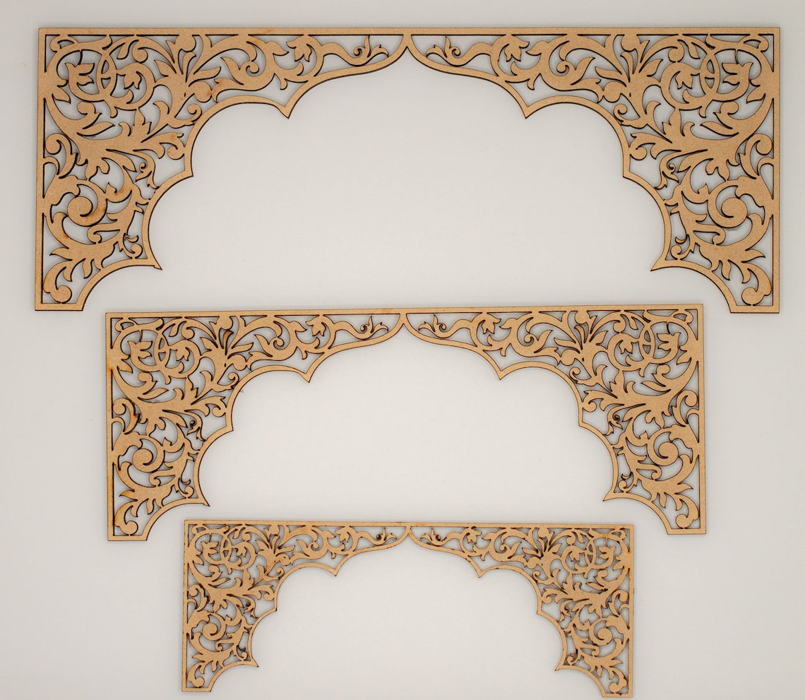 Miniature Dollhouse Interior Filigree Fretwork - Unfinished - Style A ...
