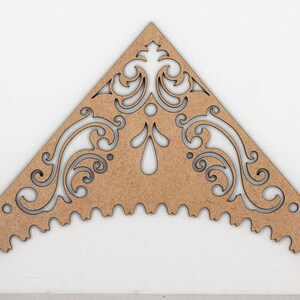 Miniature Filigree Roof Apex Trim - Style A - Unfinished - Multiple ...