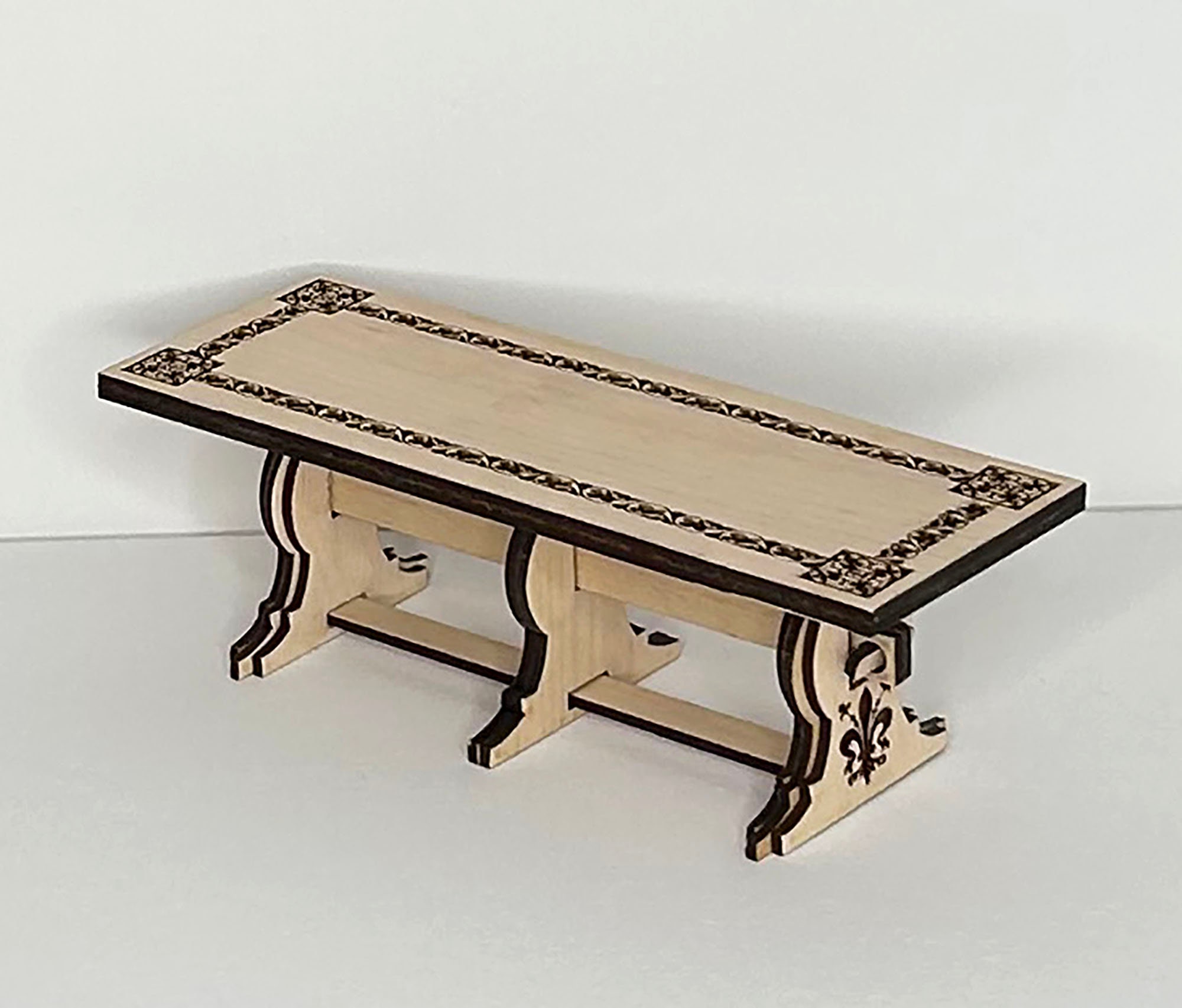 Miniature Medieval Gothic Style Large Dining Table - 1 12 or 1 24 Scale ...