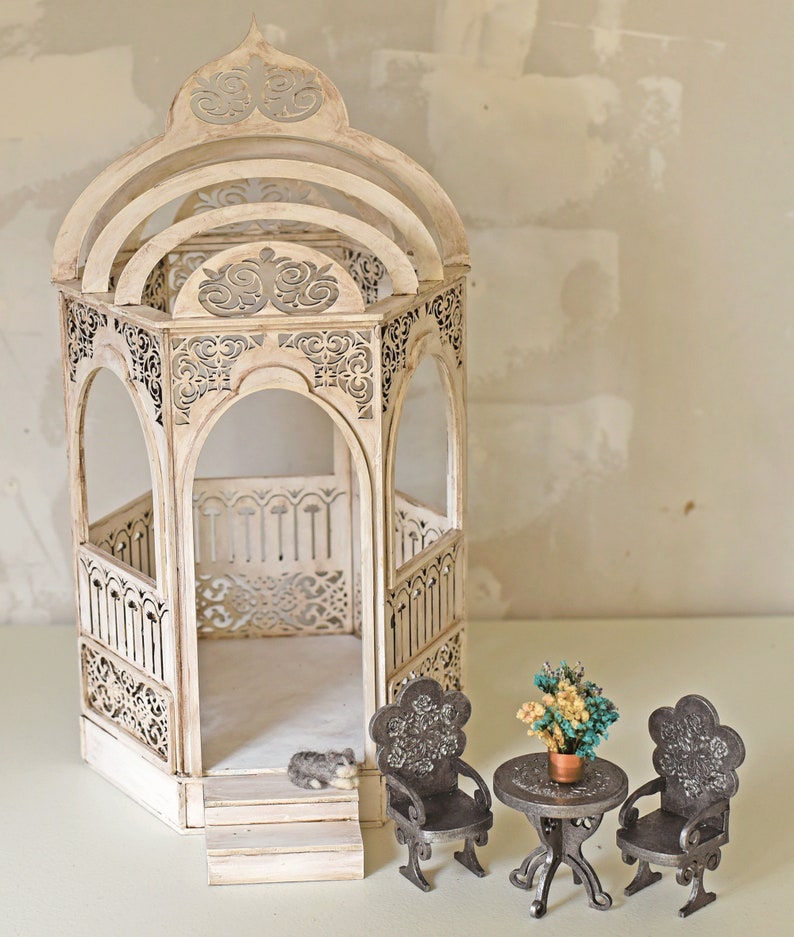 Miniature Garden Pergola 1 12 Scale Kit - Etsy