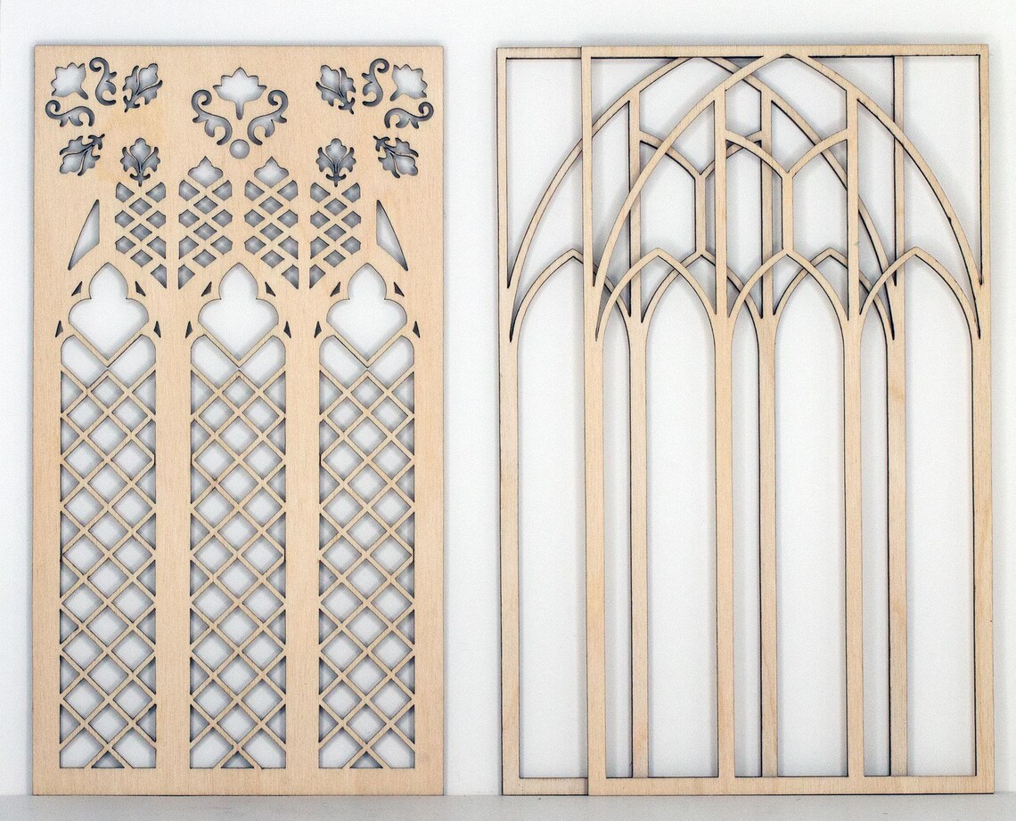 Gothic Style Large Window Triplet - Style A - Available in Two Sizes - Etsy