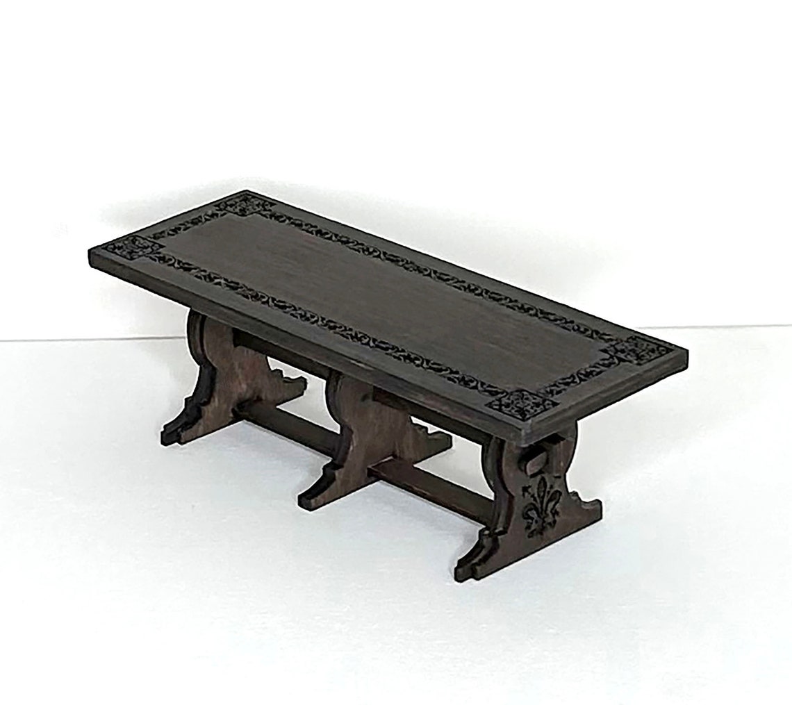 Miniature Medieval Gothic Style Large Dining Table - 1 12 or 1 24 Scale ...