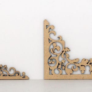 Miniature Dollhouse Filigree Corner Moldings Set of Two Unfinished ...