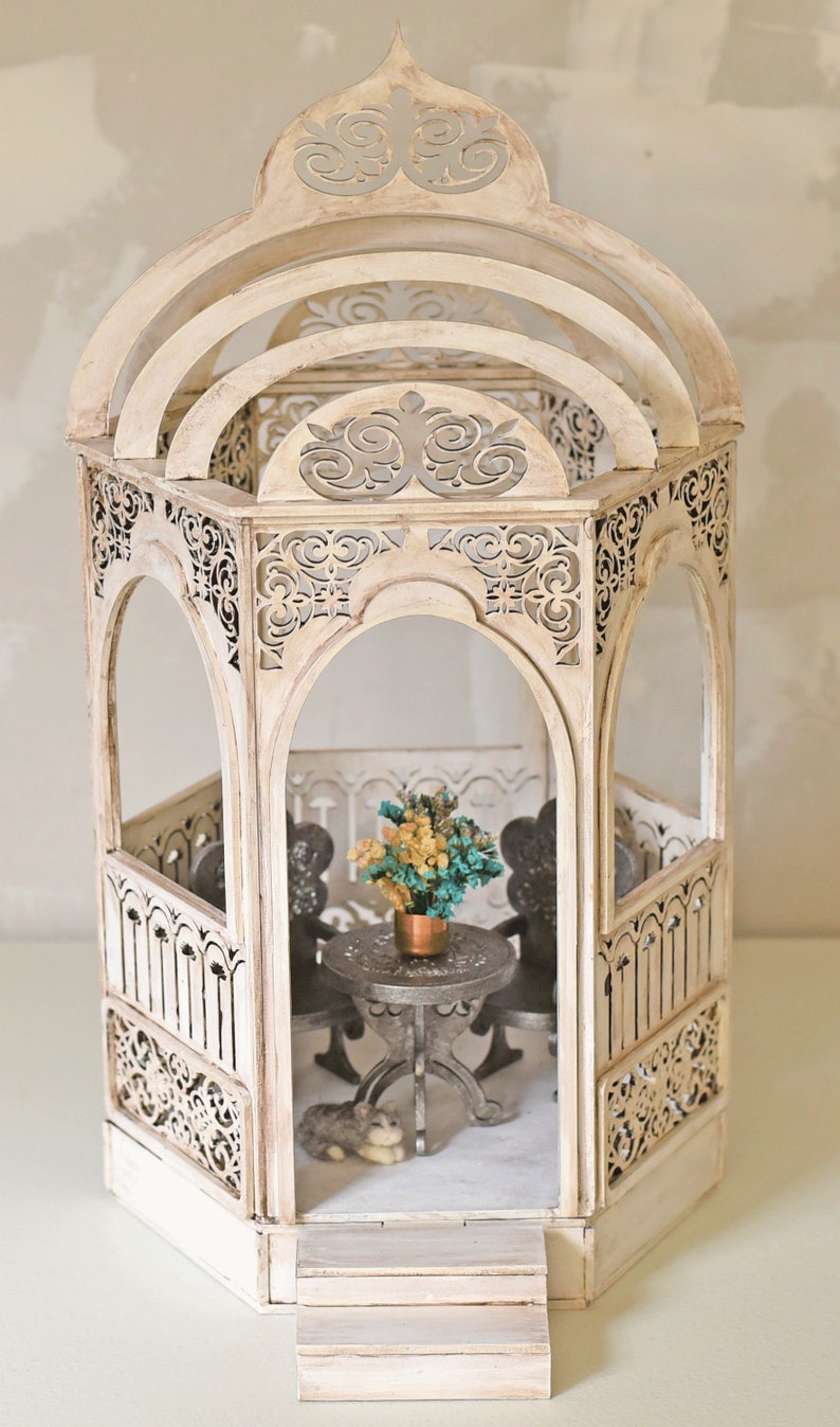 Miniature Garden Pergola 1 12 Scale Kit - Etsy