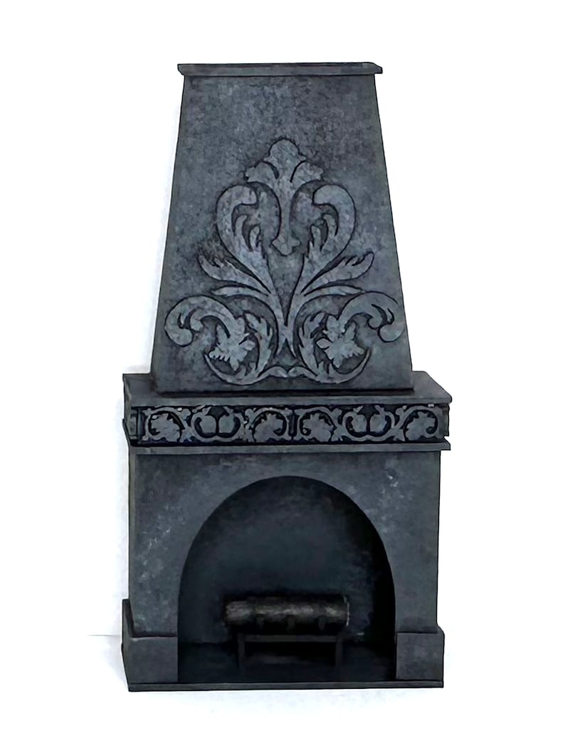 Miniature Medieval Gothic Style Large Fireplace - 1 12, 1 6 or 1 24 ...
