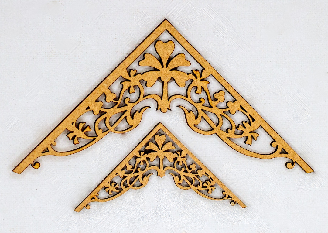Miniature Dollhouse Filigree Corner Moldings - Pair of Two - Unfinished ...