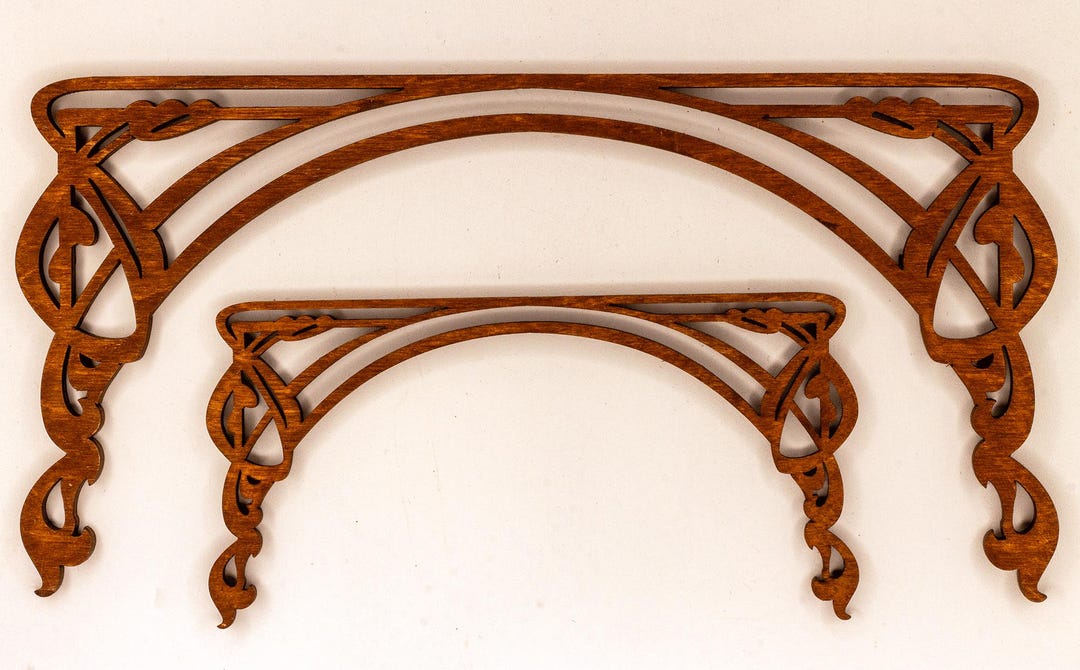 Miniature Dollhouse Interior Art Nouveau Style Fretwork - Unfinished ...